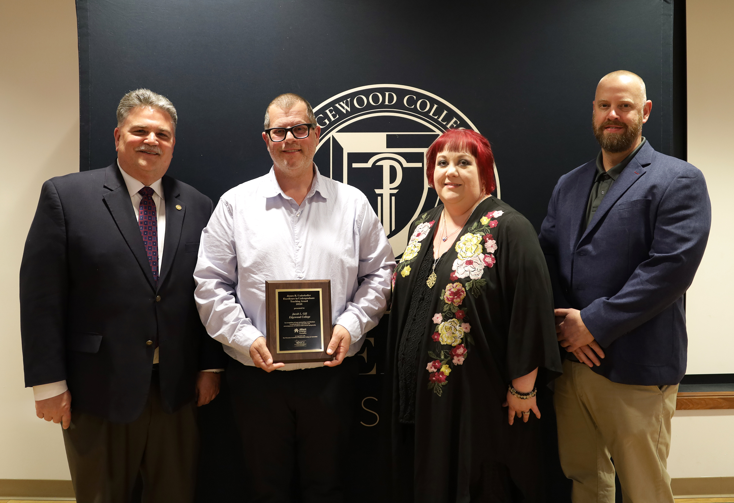 Jacob Gill Honored with 2025 Underkofler Award - Edgewood University